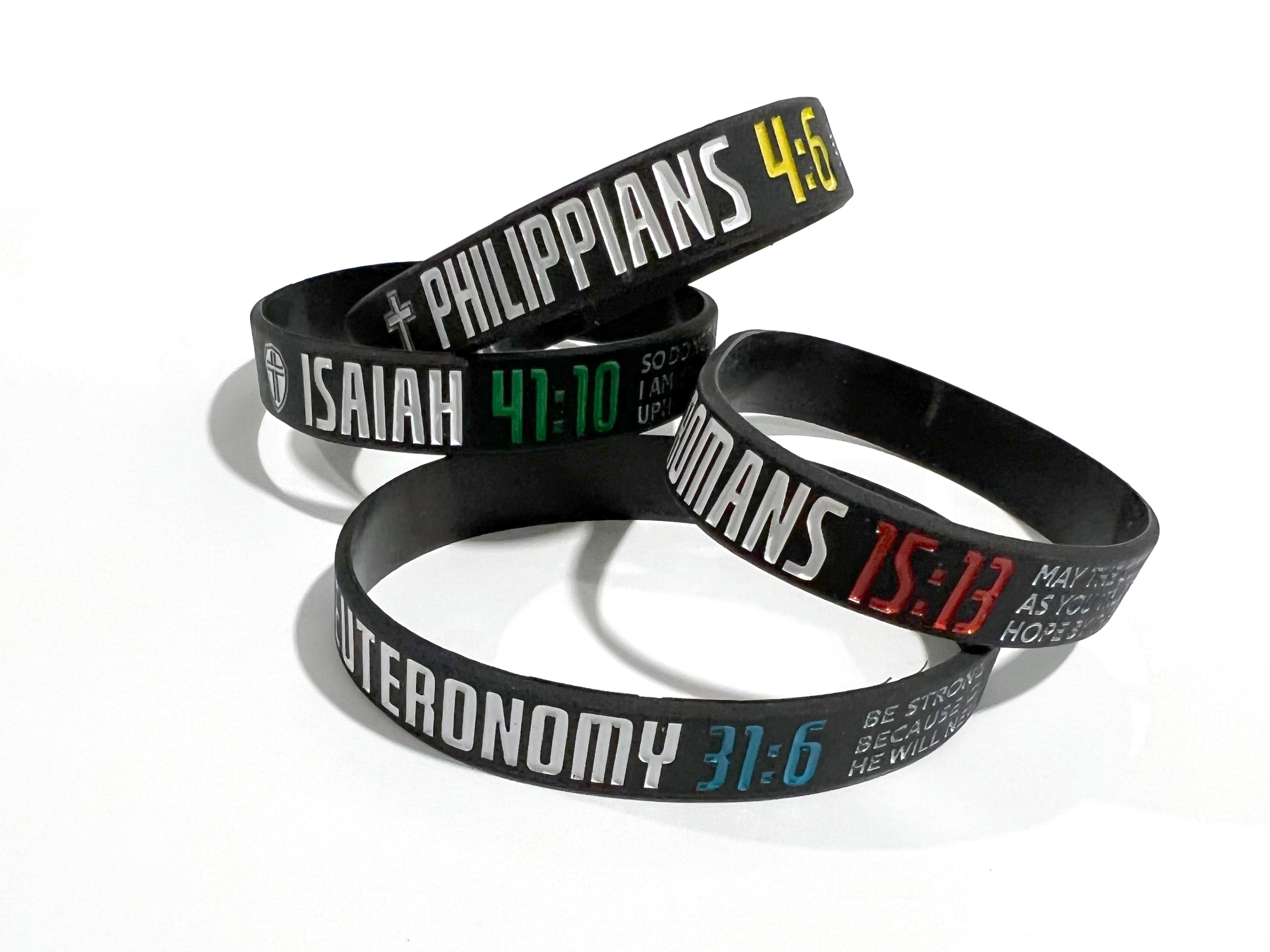 4-Pack Scripture Bracelets – Affirm The Word Literary
